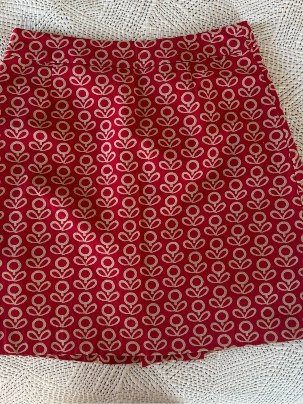 Boden | Skirts | Boden Red And Cream Floral Circle Skater Skirt | Poshmark